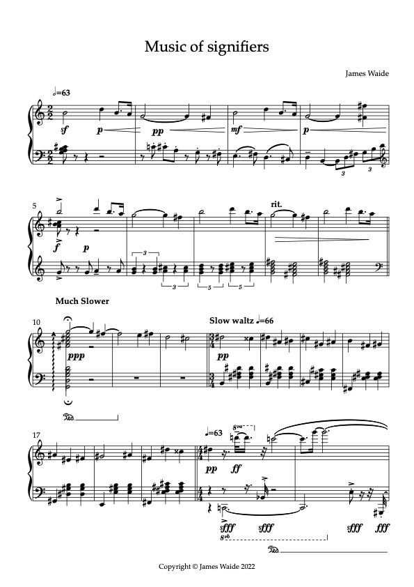 Writing miniatures and composition of signifiers – James Waide